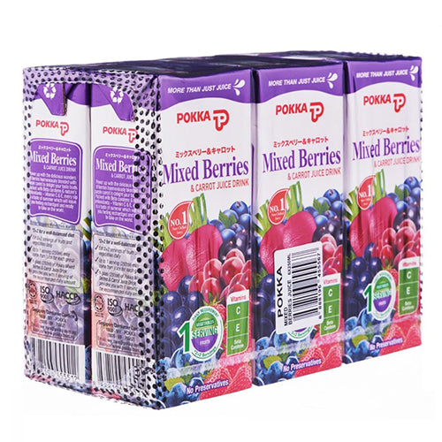 Pokka Mixed Berries & Carrot Juice (250ML X 24 PACKETS) – Drinks Collective